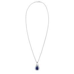 Elli Kette Damen Größe 45 blau / silber
