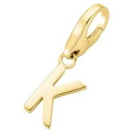 Charm Buchstabe "Buchstabe K, Silber 925", gold, Giorgio Martello MILANO, Charms, Damen, Silber 925 (Sterlingsilber)