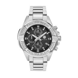 Philipp Plein Watches Analog Watch 'The $kull Chrono' male Silver size One Size