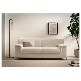 2,5-Sitzer Inosign "Jamie 2 auch in Cord B/T/H: 192/81/76 cm", beige (creme), B:192cm H:76cm T:81cm, 100% Polyester, Sofas, zeitlos, modern, mit komfortablem Federkern