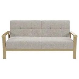 Sit & More 2,5-Sitzer SIT & MORE "Billund", beige (linen), B:169cm H:88cm T:106cm, 100% Polyester, Sofas, Armlehnen aus Buchenholz in natur, verschiedene Bezüge und Farben