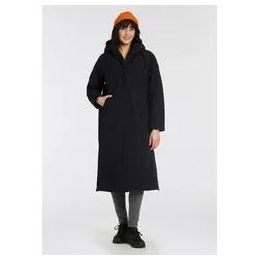 Funktionsmantel Icepeak "D SOFTSHELLMANTEL ADAMAS", Damen, Gr. 48, schwarz, Softshell, Obermaterial: 95% Polyester, 5% Elasthan. Futter: 100% Polyester. Wattierung: 100% Polyester, sportlich, loose fit extralang, hoch geschlossener Ausschnitt, Langarm mit Riegel verstellbar, Mäntel, Hohe Seitenschlitze mit Reißverschluss