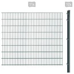 Doppelstabmattenzaun Arvotec "EXCLUSIVE 163 zum Einbetonieren", grau (anthrazit), H:163cm, Kunststoff, Stahl, Zaunelemente, Zaunh&ouml;he 163 cm, Zaunl&auml;nge 2 - 60 m