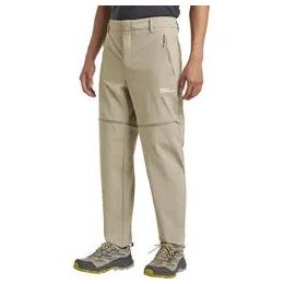 Zip-off-Hose Jack Wolfskin "HIKEOUT ZIP OFF PANTS M", Herren, Gr. 48, grau (stone), Oberstoff: 86% POLYAMID, 14% ELASTHAN; Futter 1:00% POLYESTER, Hosen