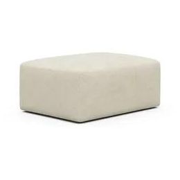 Pouf TENKSOM "Rund Hocker, Fussablage", weiß, B:73cm H:40cm T:96cm, Poufs, perfekte Ergänzung zum Sofa RUND, Nordic Swan Ecolabel