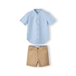 MINOTI Set Jungen Größe 116/122 beige / blau / hellblau