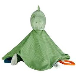 Schmusetuch Sterntaler "Dino Rexi, M", Baby, grün (steingrün), Polyester, Jersey, Schnuffeltücher