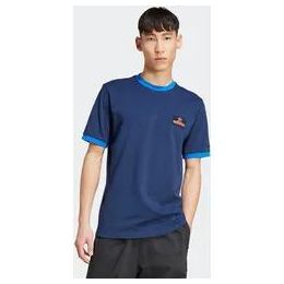 T-Shirt Adidas ORIGINALS "CONTRAST TEE", Herren, Gr. M, blau (night indigo), Obermaterial: 100% Baumwolle, Shirts