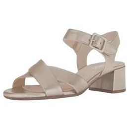 Riemchensandale Gabor COMFORT "Gabor Comfort Sandalen Leder", Damen, Gr. 37,5, puder, Leder, Casual, Schuhe