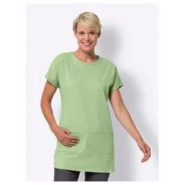 Longshirt Classic Basics "Longshirt", Damen, Gr. 56, grün (reseda), 100% Baumwolle, unifarben, Rundhals, Shirts