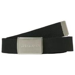 Jack & Jones Stoffgürtel JACK & JONES "JACLONDON WOVEN BELT NOOS", Damen, Gr. 105, schwarz, Microfaser, unifarben, modisch, Gürtel