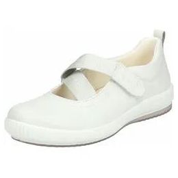 Riemchenballerina Legero "Legero Ballerinas Nappaleder", Damen, Gr. 41, weiß, Nappaleder, Schuhe