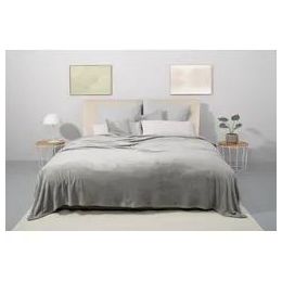 Tagesdecke my home "Desner3", grau, B:140cm L:210cm, Polyester, Tagesdecken, mit Cashmere-Touch, viele Farben erhältlich, Decke ab 140x210 cm