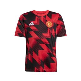 adidas Performance Funktionsshirt 'Manchester United 25/26 Pre-Match' Jungen Größe 152 gelb / rot / schwarz / weiß
