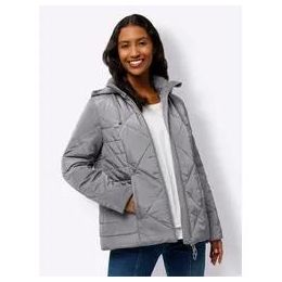 Steppjacke Heine, Damen, Gr. 50, grau, 100% Polyester, Wattierung:100% Polyester, unifarben, Jacken