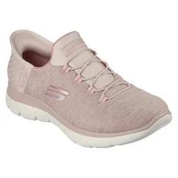 Slipper Skechers "SUMMITS DAZZLING HAZE", Damen, Gr. 43, rosa, Textil, sportlich, Schuhe, Slip Ins Sneaker, Freizeitschuh mit dezenten Kontrastdetails