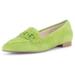 Slipper Gabor "Gabor Slipper Veloursleder", Damen, Gr. 38, hellgrün, Veloursleder, Casual, Schuhe
