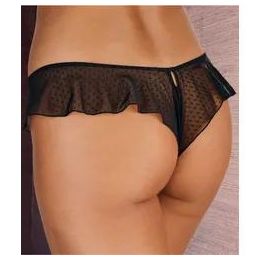 String-Ouvert Lascana, Damen, Gr. 44/46, schwarz, Spitze, Obermaterial: 88% Polyamid, 12% Elasthan, Unterhosen, in transparenter Optik, Reizwäsche, verführerische Dessous
