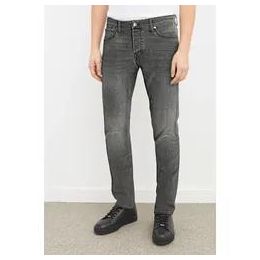 Jack & Jones Slim-fit-Jeans JACK & JONES "JJIGLENN JJORIGINAL SQ 650", Herren, Gr. 28, Länge 30, grau (grau denim), Denim/Jeans, Obermaterial: 76% Baumwolle, 22% Polyester, 2% Elasthan, Abriebeffekte, modisch, slim fit, Jeans