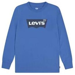 Levi's Langarmshirt LEVI'S KIDS "L/S BATWING TEE", Jungen, Gr. 12 (152), star sapphire, Jersey, Obermaterial: 100% Baumwolle, bedruckt, Basic schmal hüftlang, Rundhals, Bündchen, Shirts, mit Logo Print for BOYS