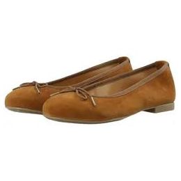 Ca'Shott Ballerina CA'SHOTT "Ca'Shott Ballet flats CASELVIRA", Damen, Gr. 39, Normalschaft, braun (toffee), Obermaterial: 100% Leder, Schuhe