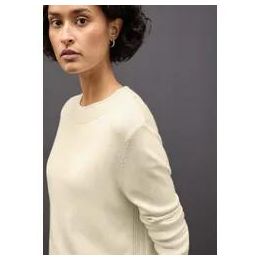 Strickpullover Street One, Damen, Gr. 38, soft beige, Strick, Obermaterial: 30% Polyester, 27% Polyacryl, 23% Polyamid, 20% Viskose, unifarben, regular fit normal, ohne Ausschnitt, Rollkante, Pullover, mit feiner Rollkante