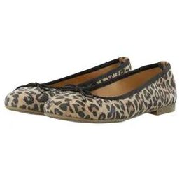 Ca'Shott Ballerina CA'SHOTT "Ca'Shott Ballet flats CASELVIRA", Damen, Gr. 36, Normalschaft, leopard print, Obermaterial: 100% Leder, Schuhe