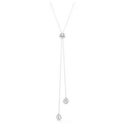 Y-Kette Swarovski "Schmuck Geschenk Una Halskette", silber (metallfarben, kristallweiß), Halsketten, Damen, Metall, mit Swarovski Kristall