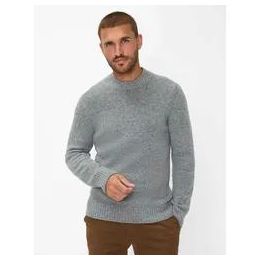 Strickpullover Brax "Style BUDDY", Herren, Gr. M (50), grau (hellgrau), 70% Wolle, 30% Polyamid, Langarm, Pullover