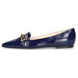 Loafer Henry Stevens "Madison HVL", Damen, Gr. 39, dunkelblau, Lackleder, Schuhe, Damen Slipper elegant handgefertigt, Lederschuh