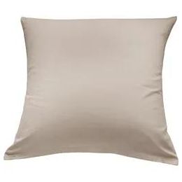 Kissenbezug Primera "Primera Luxus-Satin Kissenbezug", grau (taupe), B:80cm L:80cm, Mako-Satin, 100% Baumwolle, Mako-Satin, Kissenbezüge, Passend zu unserer Primera Luxus-Satin Bettwäsche