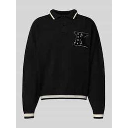 Karl Kani Strickpullover mit Polokragen und Stitching
