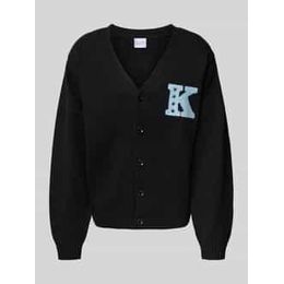 Karl Kani Strickjacke mit V-Ausschnitt und Stitching