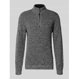 Camel Active Slim Fit Troyer mit Reißverschluss Modell 'Mouline'