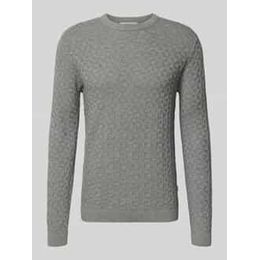 Only & Sons Regular Fit Strickpullover mit Strukturmuster Modell 'KALLE'