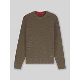 Hugo Regular Fit Strickpullover mit 3D-Strukturmuster Modell 'SYER'