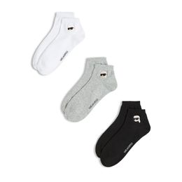 K by KARL LAGERFELD Karl Lagerfeld Socken 'Ikon' Herren Größe 43/46 beige / grau / schwarz / weiß
