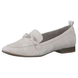 Slipper Tamaris "Tamaris Slipper Leder", Damen, Gr. 40, beige (taupe), Leder, Casual, Schuhe