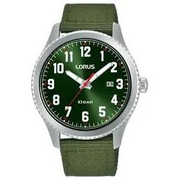 Quarzuhr Lorus, grün, Armbanduhren, Herren, Armbanduhr, Herrenuhr, analog, Tag