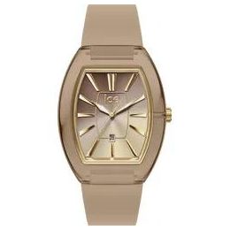Ice Watch Quarzuhr ICE-WATCH "ICE boliday - Dome - Small - 3H + Date", taupefarben, Armbanduhren, Damen, Armbanduhr, Damenuhr, analog, Silikonarmband, Datum