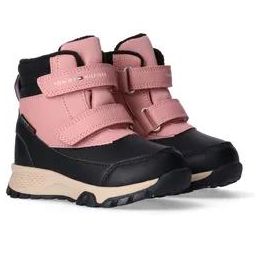 Winterboots Tommy Hilfiger, Kinder, Gr. 27, schwarz, rosa, Synthetik, Textil, Schuhe, Snowboots, Babystiefel mit Warmfutter