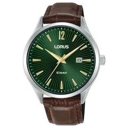 Quarzuhr Lorus, braun, Armbanduhren, Herren, Armbanduhr, Herrenuhr, Edelstahlarmband, analog, Tag