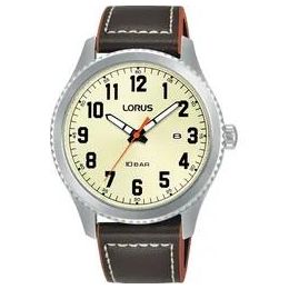 Quarzuhr Lorus, braun, Armbanduhren, Herren, Armbanduhr, Herrenuhr, analog, Tag