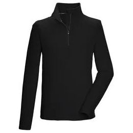 Fleecepullover Killtec "KSW 99 MN FLC SHRT", Herren, Gr. M, schwarz, Oberstoff: 100% Polyester, Sweatshirts, Herren Fleeceshirt: warm, komfortabel, Reißverschluss mit Kinnschutz