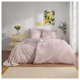 Bettwäsche Estella "Rosalina", lila (flieder), B/L: 135cm x 200cm, Mako-Interlock-Jersey, B/L: 80cm x 80cm, Mako-Interlock-Jersey, Obermaterial: 100% Baumwolle, Bettwäsche