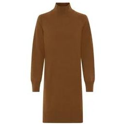 Strickkleid Gant "SUPERFINE LAMBSWOOL KNIT", Damen, Gr. M, N-Gr, grün (warm khaki), Strick, Obermaterial: 100% Wolle, casual, ca. Mitte Knie, Langarm Rippbündchen, Kleider, Winterkleid, relaxed fit, Rollkragen, aus reiner Wolle