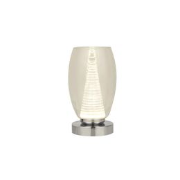Licht-Erlebnisse Tischlampe EEK G (B)11.5 x (L)11.5 x (H)20.5 cm in Chrom Klar/Transparent | Gr.: onesize