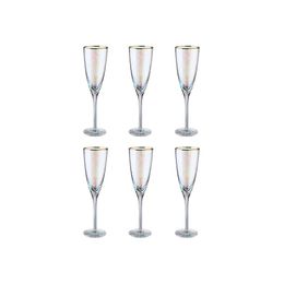 Butlers Champagnerfl&ouml;te SMERALDA 6er-Set in Durchsichtig | Gr.: onesize