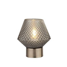 Licht-Erlebnisse Tischlampe (B)15 x (L)15 x (H)17.5 cm in Chrom Rauchgrau | Gr.: onesize