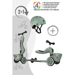 Scoot & Ride Scoot and Ride Highwaykick 1 Lifestyle inkl. Helm - Farbe: green lines | Gr.: onesize